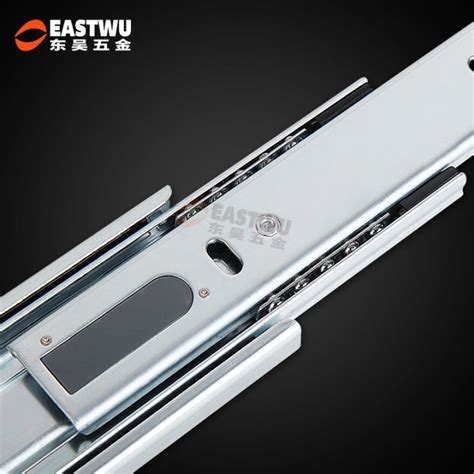damping buffer slide rail stainless steel three section slide rail