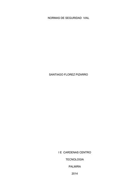 Normas De Seguridad Vial Pdf