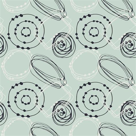 Modèle Abstrait Cercles De Doodle Dessinés à La Main Et Formes Rondes