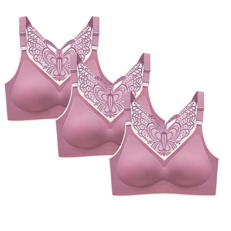 Bnwani Supportive Sports Bras For Women Bralette Large Bust 3 Pack Back