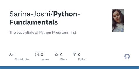 Github Sarina Joshipython Fundamentals The Essentials Of Python