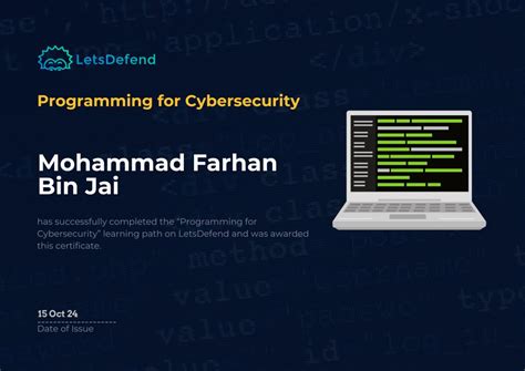 Tc Mohammad Farhan Jai On Linkedin Programming For Cybersecurity