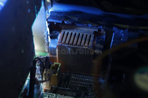 Computer Cpu Device Is Old Electronic Socket Board Stock Image Image Of Korea Monitor 300652871