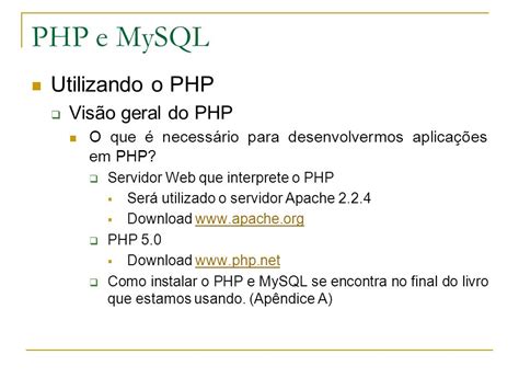 Php E Mysql Material Livro Php E Mysql Desenvolvimento Web Ppt