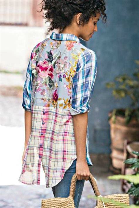 Thrifted Mens Shirt Upcycle Hack In 7 Steps Chambray Blues Upcycle