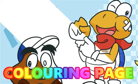 This Months Colouring Page Is Of The Paper Mario Updates Daily