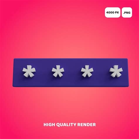 Premium Psd 3d Password Icon