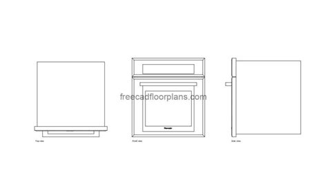 27 Inch Electric Wall Oven Free Cad Drawings