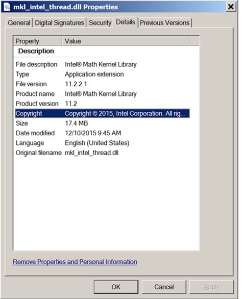 Linear Algebra How To Determined Intel MKL Library Version Used By