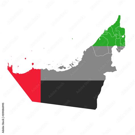 アラブ首長国連邦 国旗 地図 アイコン Stock Vector Adobe Stock