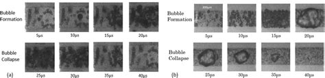 Bubble Dynamics A Nucleate Boiling At 50 V 10 µs Pulse And B Download Scientific Diagram
