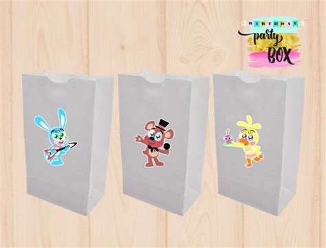 FNAF Goody Bags FNAF Favor Fags Five Nights By BirthdayPartyBox