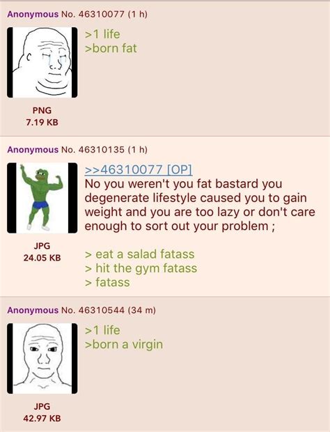 Anon Is Fat Rgreentext