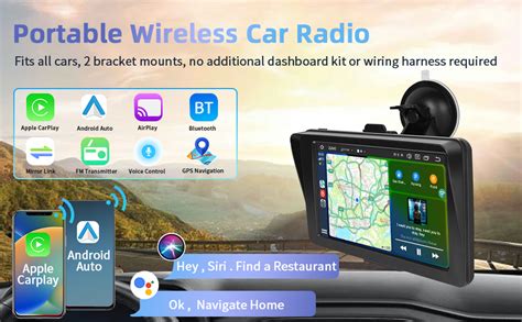 Amazon Podofo Portable Car Stereo With Wireless Carplay Android
