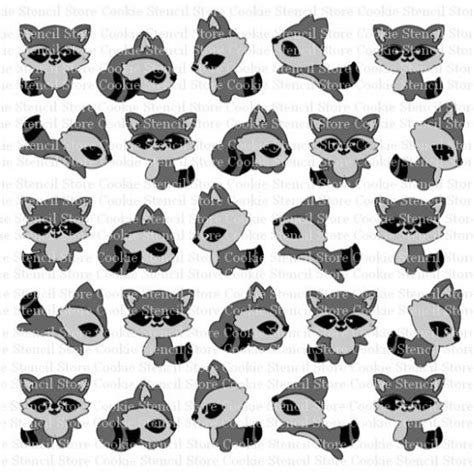 Racoon Stencil Etsy