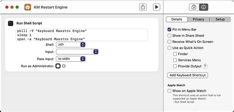 How To Use Macos Shortcuts To Make The Km Engine Restart Tips