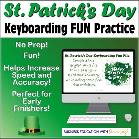 St Patricks Day Keyboarding Practice Fun Typing Lesson Computer Applications Class Digital