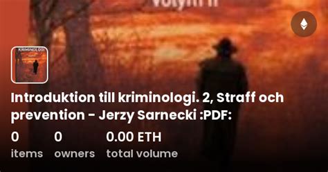 Introduktion Till Kriminologi 2 Straff Och Prevention Jerzy
