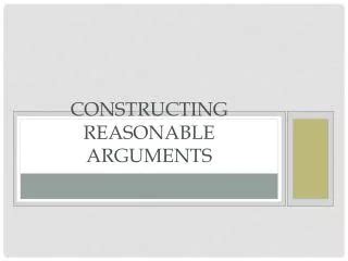 PPT Chapter 5 Constructing Arguments PowerPoint Presentation Free