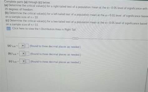 solved complete parts a through c below a determine