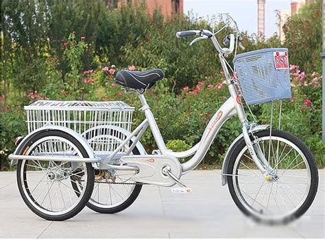 20 Zoll Dreirad für Erwachsene 3 Rad Fahrräder mit großem Korb für