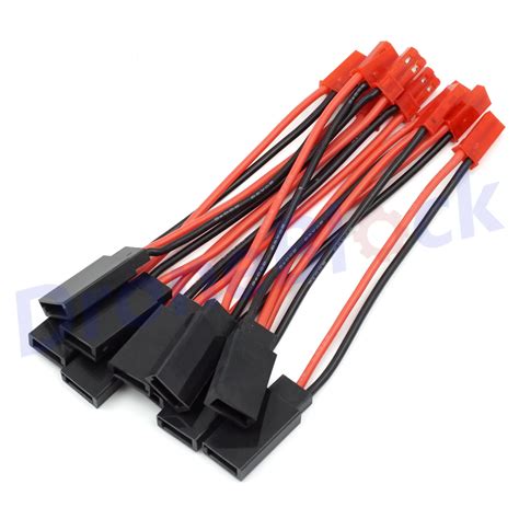 10pcs Jst Plug Connector To Jr Futaba Servo Male Jack Connector Lead