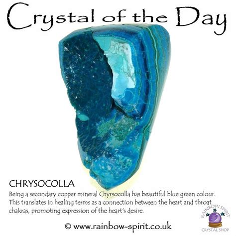 Chrysocolla Spiritual Crystals Crystals Crystal Healing Chart