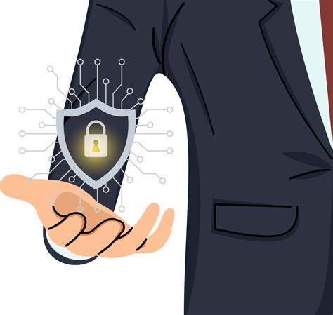 Cyber Security And Network Data Protection Businessman Holding