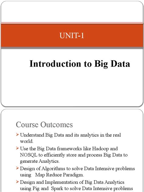 Bda Unit 1 Pdf Big Data Data Analysis