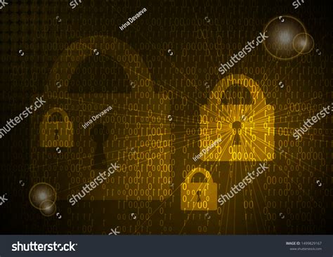 Digital Lock Guard Binary Code Sign Stock Vector Royalty Free 1499829167 Shutterstock