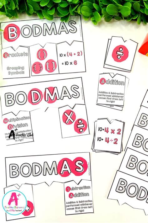 Order Of Operations Activities BODMAS PEMDAS More Worksheets Library