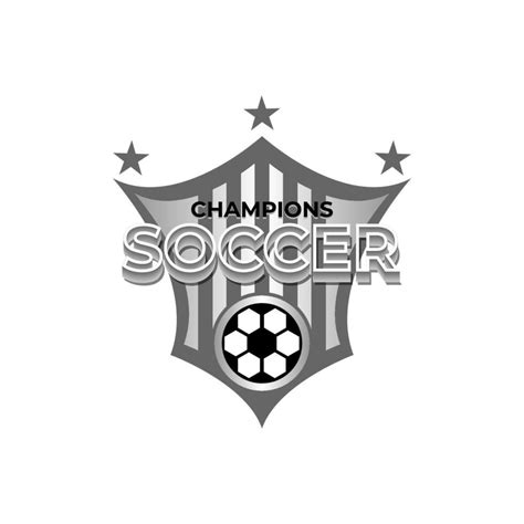 Football Logo Badge With A Soccer Ball Illustration Sport Team Logo