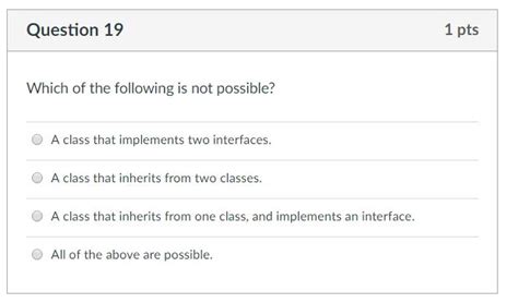 Solved Question Pts Which Of The Following Is Not Chegg