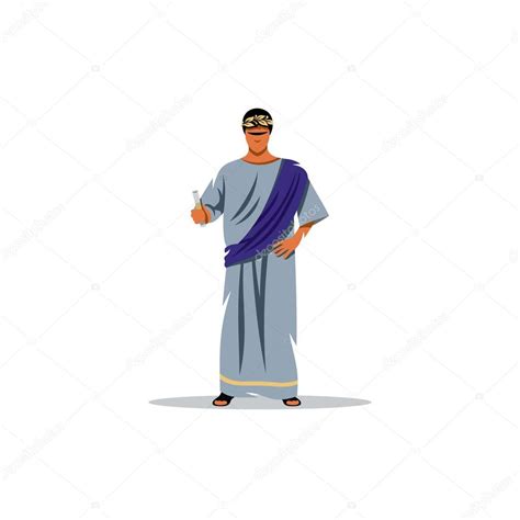 Roman Philosopher Vector Illustration — Stock Vector © Steinar14