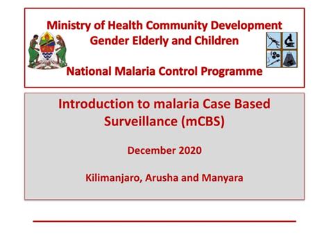 Background Of Malaria Case Based Surveillance In Tanzania Revised Ppt