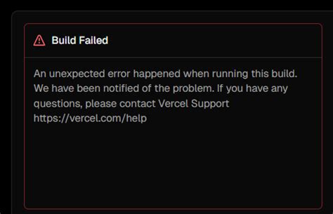 Deployement Failed Error With No Clear Error Message After Long Queue Help Vercel Community