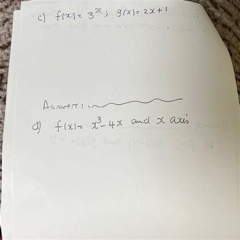 Solved Find The Area Between The Curwe C F X X G X X Chegg