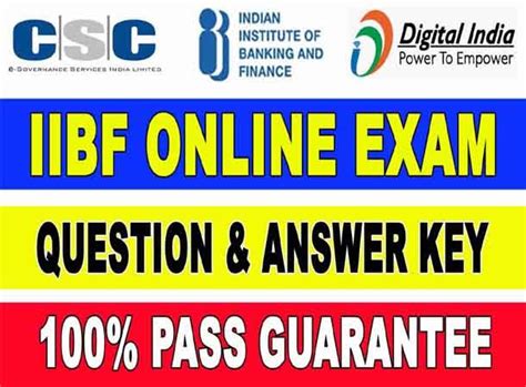 Csc Iibf Exam Question Answer Key 2021 100 Pass Guarantee