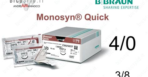 Monosyn Quick 4 0 3 8 Di Cerchio Sutura Chirurgica Monofilamento Ad Assorbimento Rapido