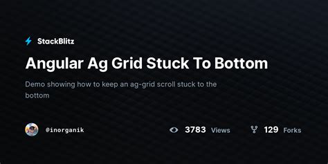 Angular Ag Grid Stuck To Bottom Stackblitz
