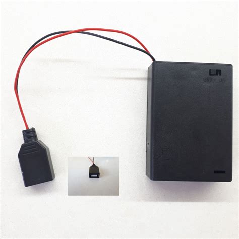 3aa Battery House Usb Female Connection Battery Holder Usb Female
