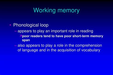 Short-term working memory - ppt download