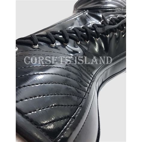Double Steel Boned Overbust Pvc Corset Corset Island