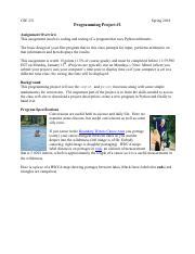 Project Pdf CSE Spring Programming Project Assignment Overview This Assignment