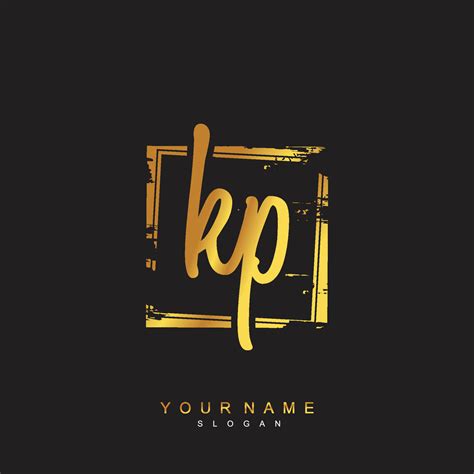 Initial Kp Monogram With Grunge Template Design 21925953 Vector Art At