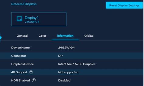Aoc Monitor Doesnt Recognized By A750 As Adaptive Sync Enabled Intel