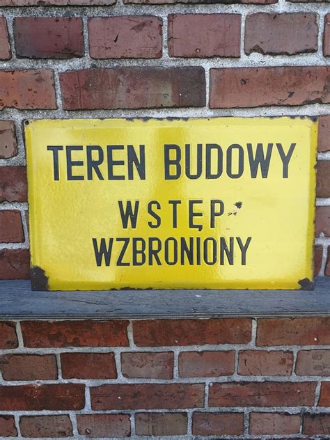 Tablica emaliowana Teren budowy wstęp wzbroniony 7576367405