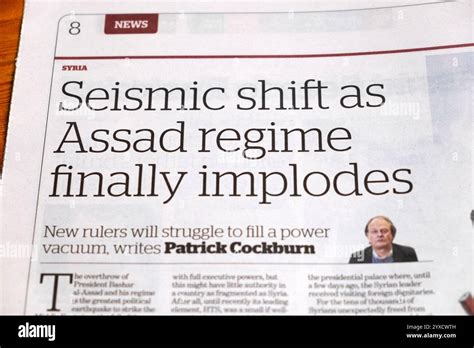 Seismic Shift As Assad Regime Finally Implodes The I Newspaper