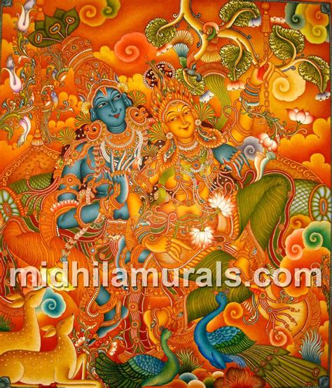 Kerala Mural Painting Radha Krishna By Midhila Murals 3