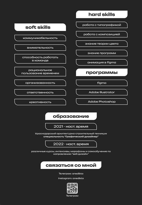 Резюме веб дизайнера On Behance